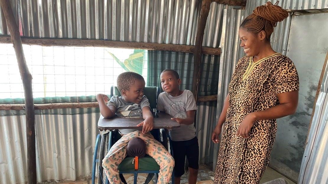 Jolie and Lydia are two sisters refugees with disabilities. They are ...